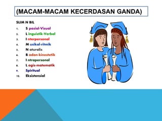 Mengembangkan kecerdasan ganda (multiple intelligence) | PPTX