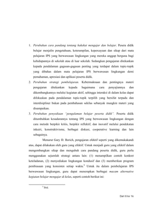 Mengembangkan pendidikan IPS berwawasan lingkungan | PDF