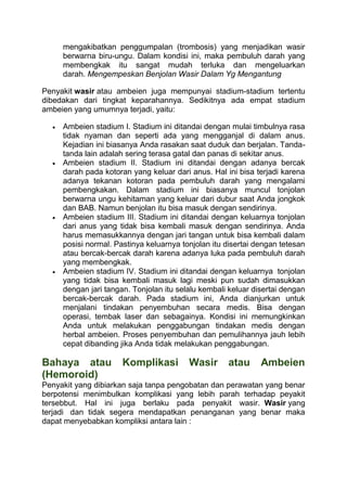 Mengempeskan benjolan wasir dalam yg mengantung | PDF