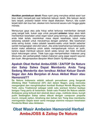 Mengempeskan benjolan wasir dalam yg mengantung | PDF