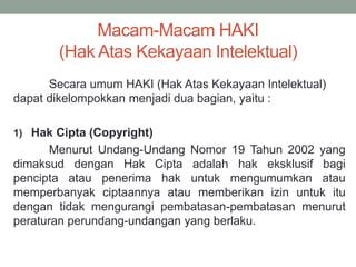 Hak Atas Kekayaan Intelektual | PPT