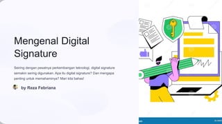 Mengenal Digital Signature Security Information | PPT