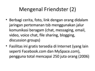 Mengenal Generasi Friendster | PPT