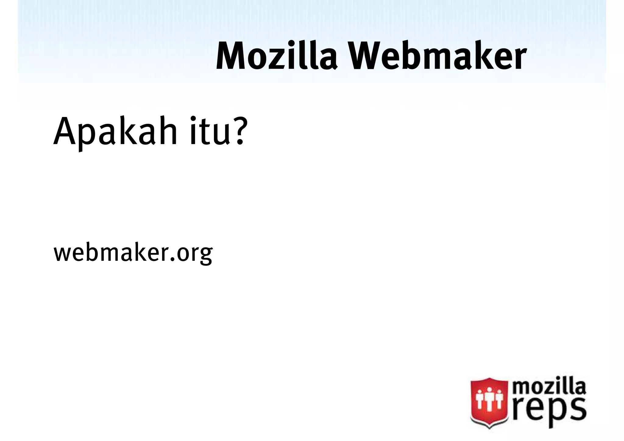 Mengenal Mozilla Webmaker | PDF | Browsers | Computer Software and Applications