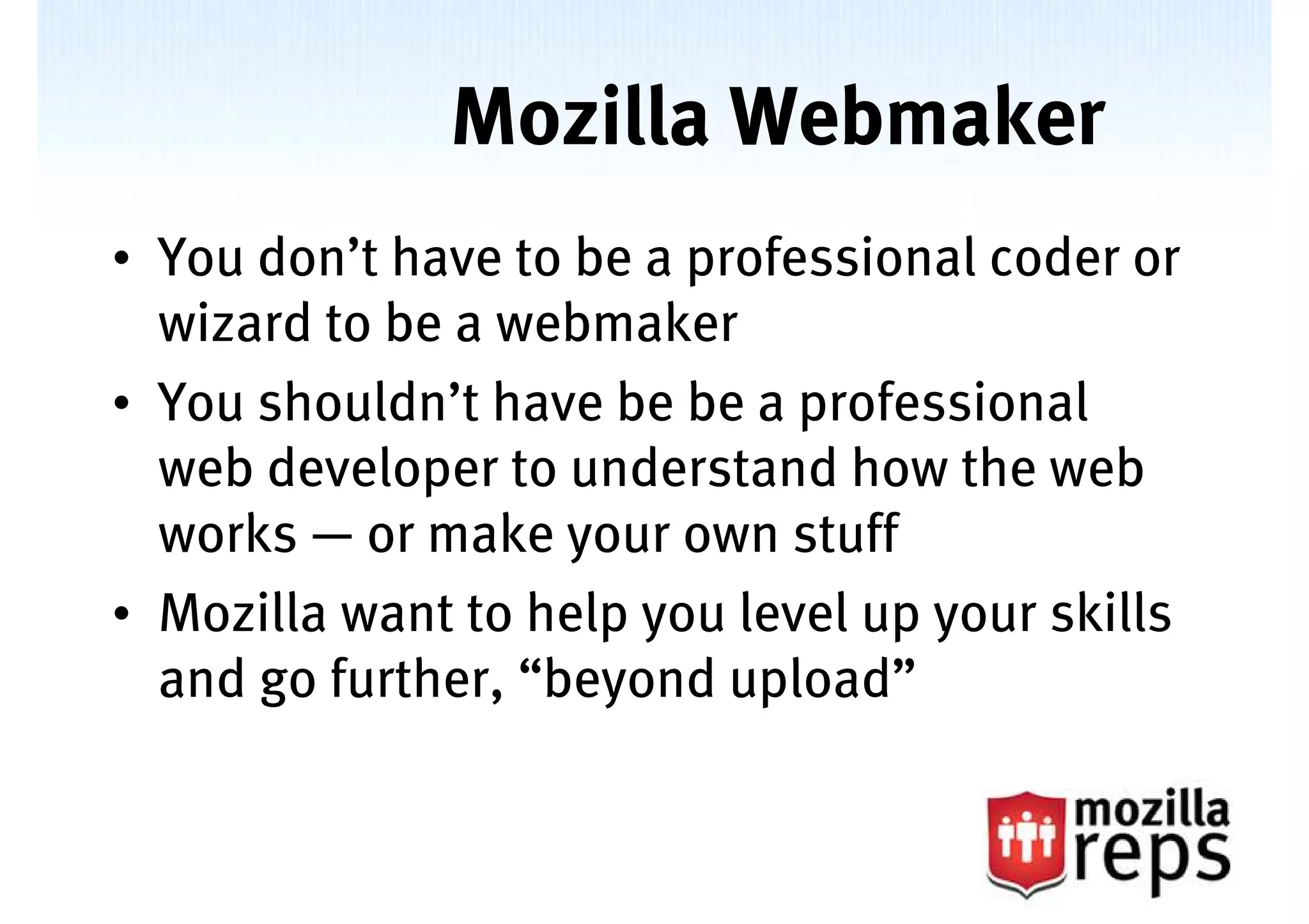 Mengenal Mozilla Webmaker