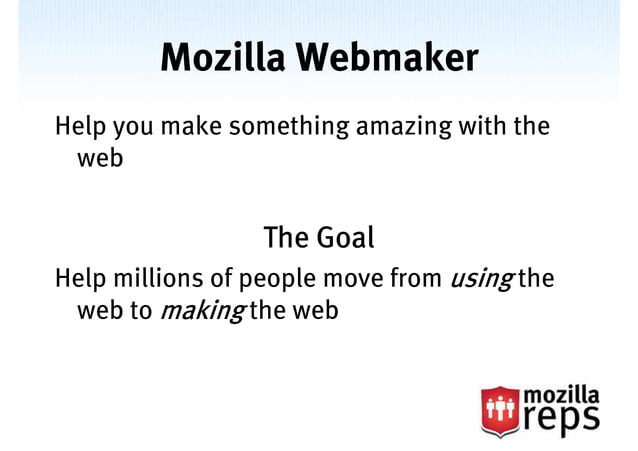 Mengenal Mozilla Webmaker | PPT