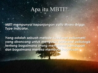 Mengenal 16 tipe personalitas mbti | PPTX