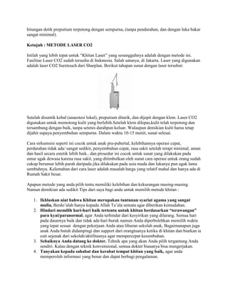 Mengenal 7 metode sunat | DOCX