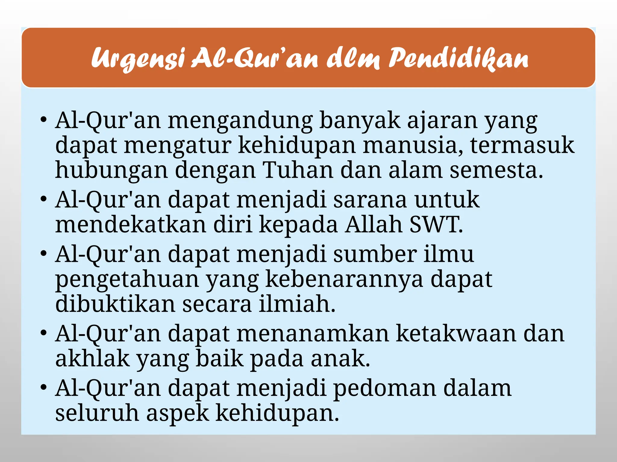 mengenal Alquran sebagai kitab suci umat islam | PPTX