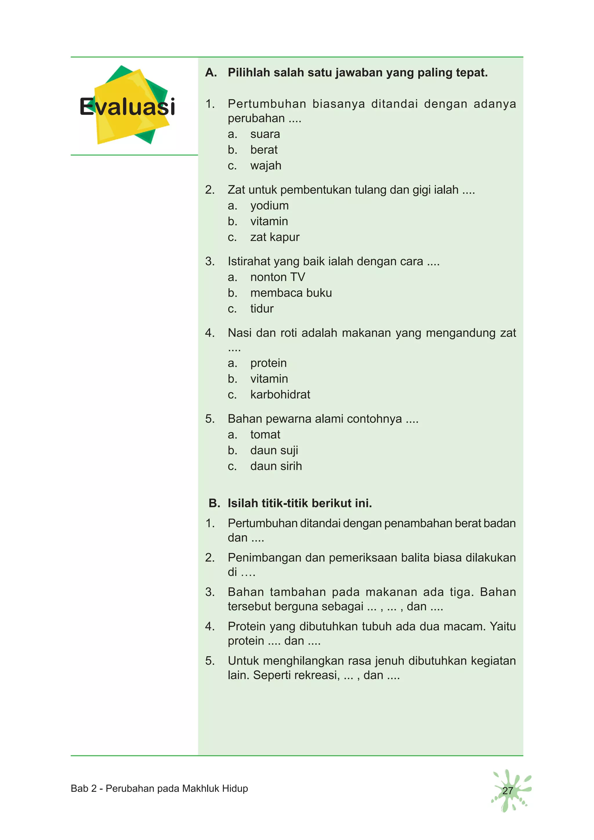 Mengenal alam, ipa kelas 3 - ahmad zulfikar zein | PDF