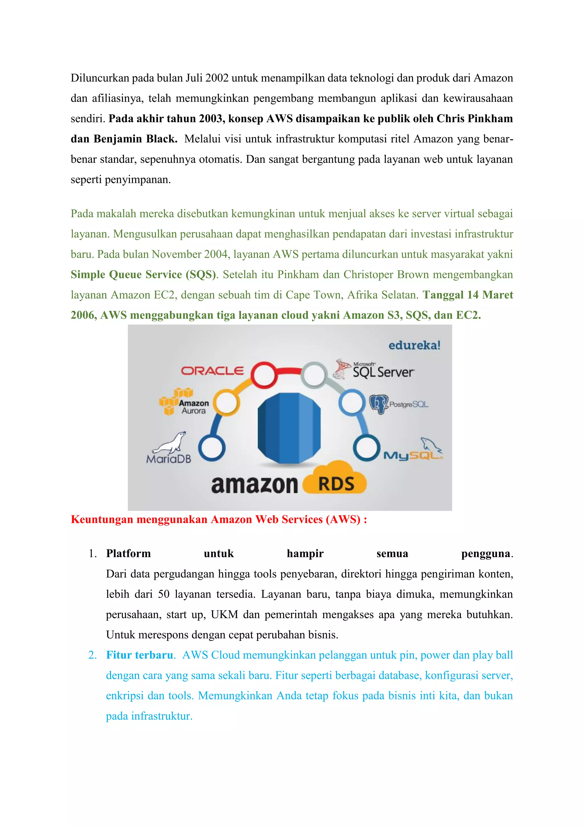 Mengenal amazon web services | PDF