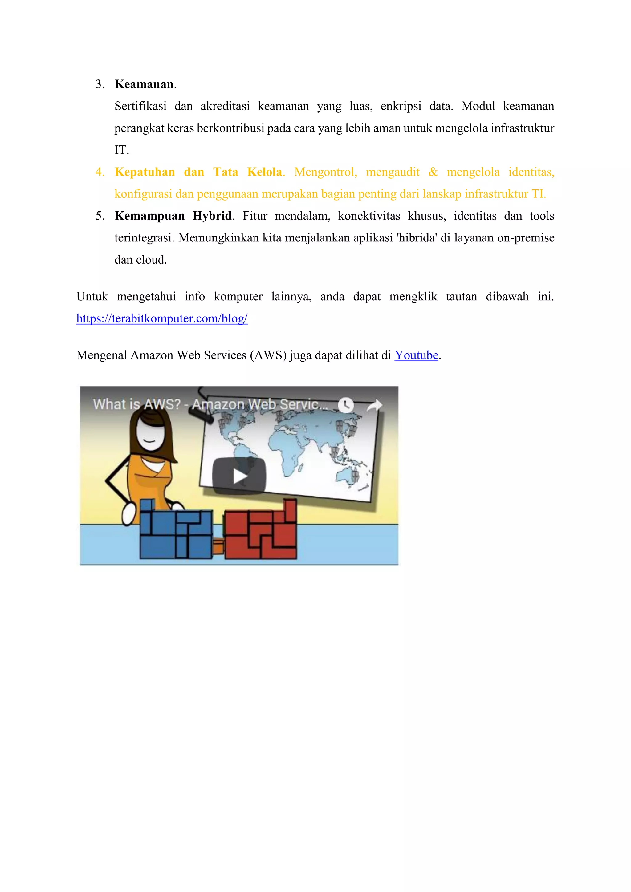 Mengenal amazon web services | PDF