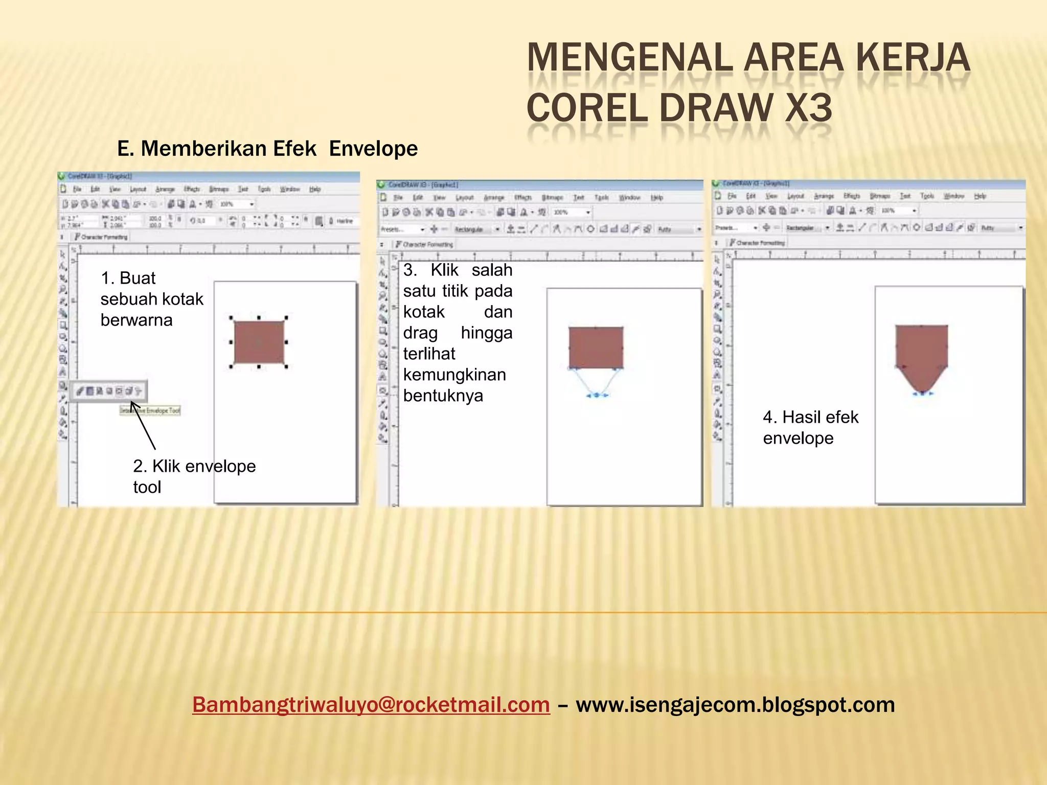 Mengenal area kerja corel draw x3 | PPTX