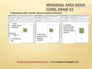 Mengenal area kerja corel draw x3 | PPTX