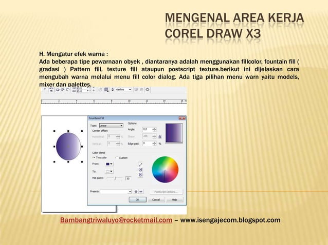 Mengenal area kerja corel draw x3 | PPTX