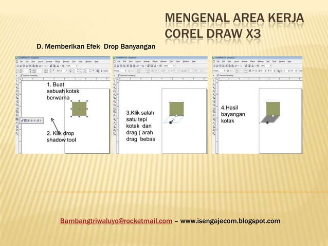Mengenal area kerja corel draw x3 | PPTX