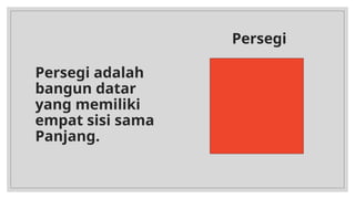 Mengenal bangun datar - Matematika Kelas 1 SD | PPTX