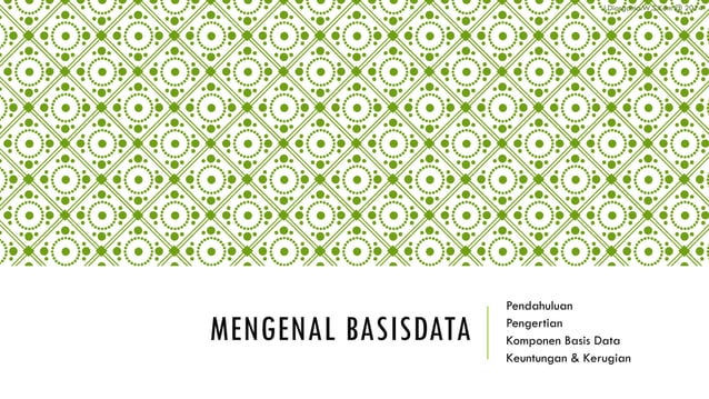 Mengenal basisdata | PPT