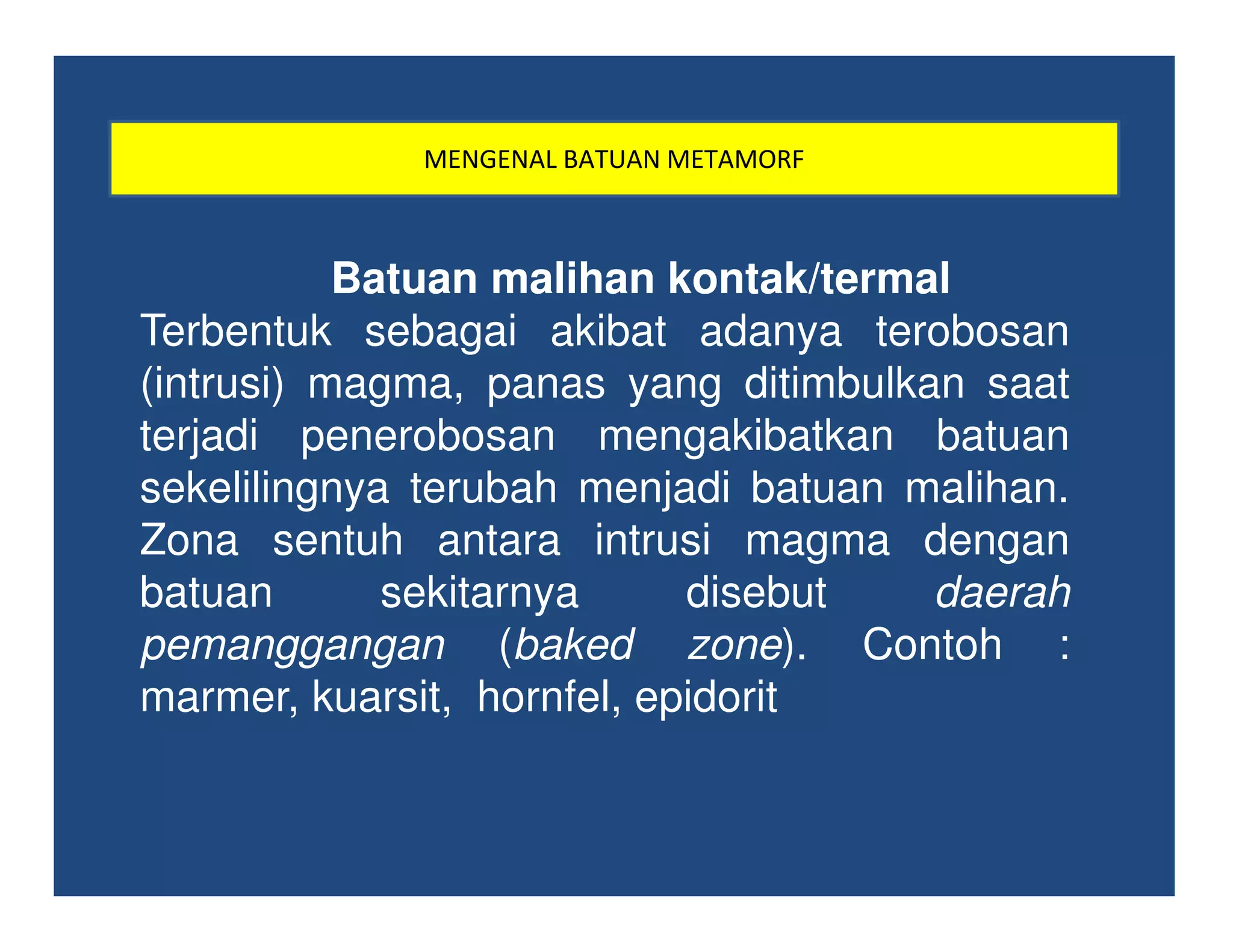Mengenal batuan metamorf | PDF