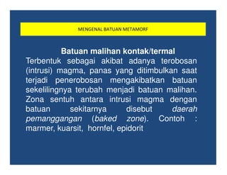 Mengenal batuan metamorf | PDF