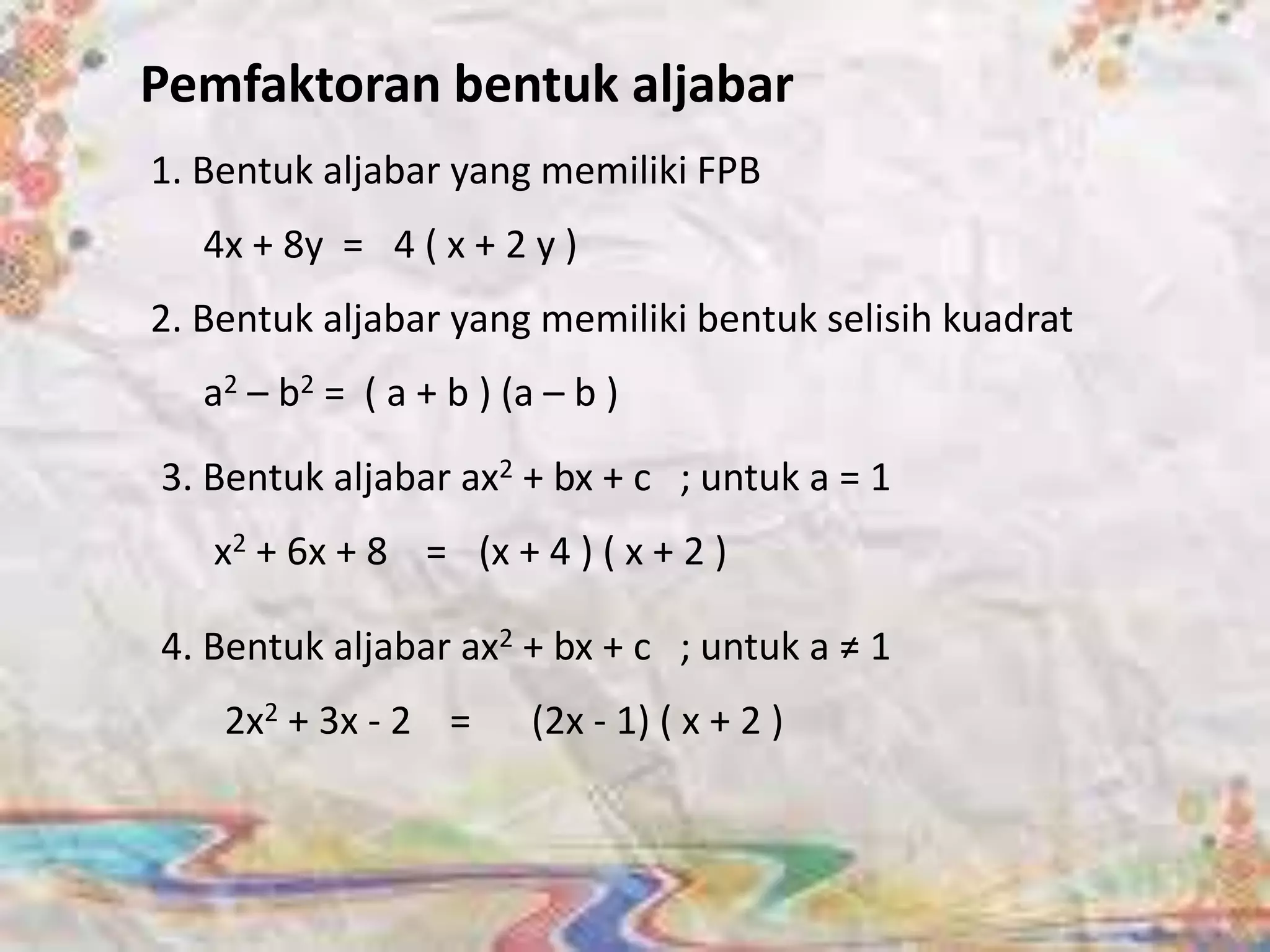 Mengenal bentuk aljabar | PPT