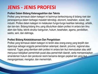 MENGENAL BERBAGAI JENIS PROFESI DI MASYAKARAT.pptx