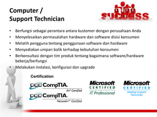 Mengenal Berbagai Profesi IT Microsoft | PPTX