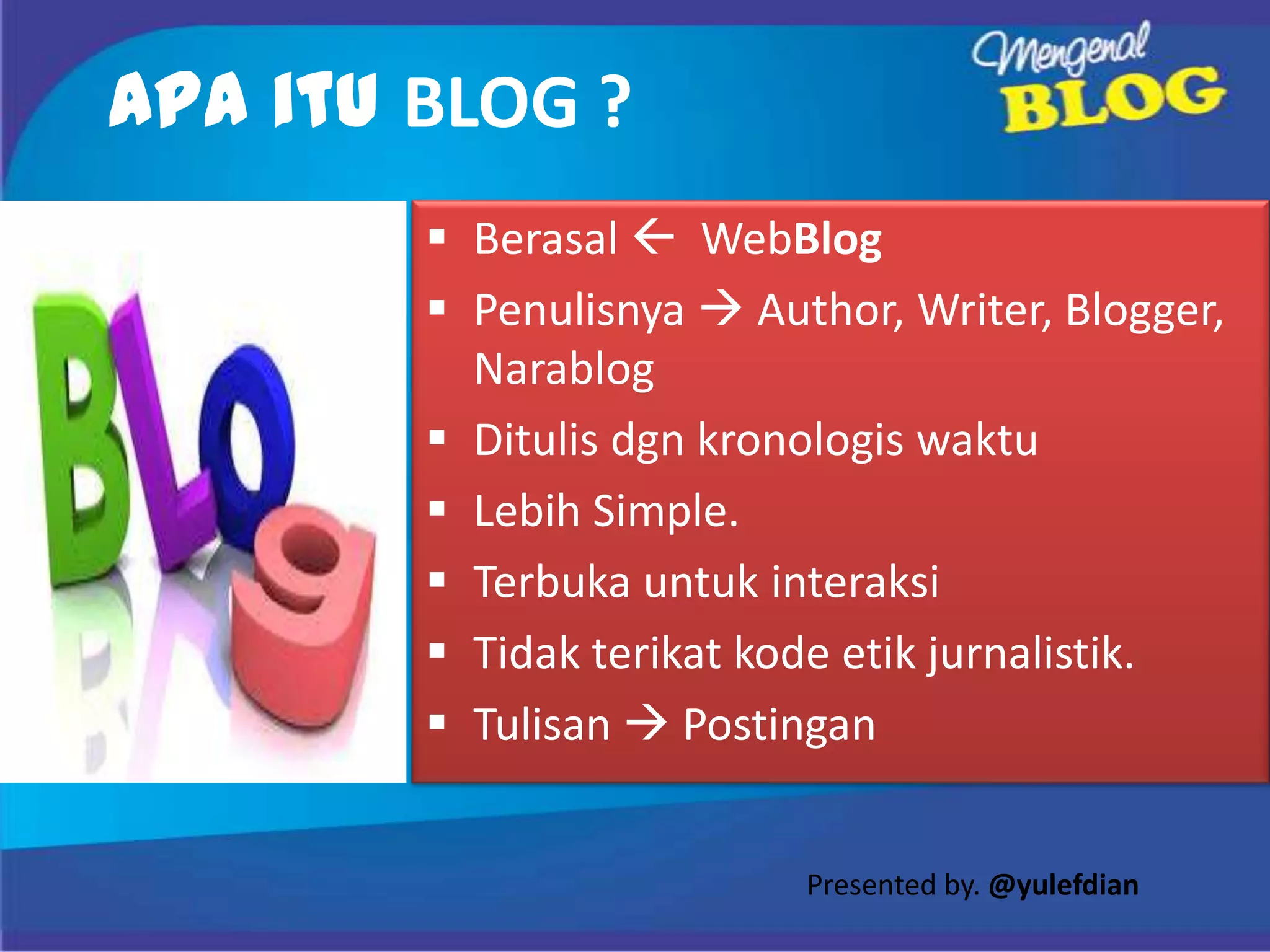 Mengenal Blog | PPTX