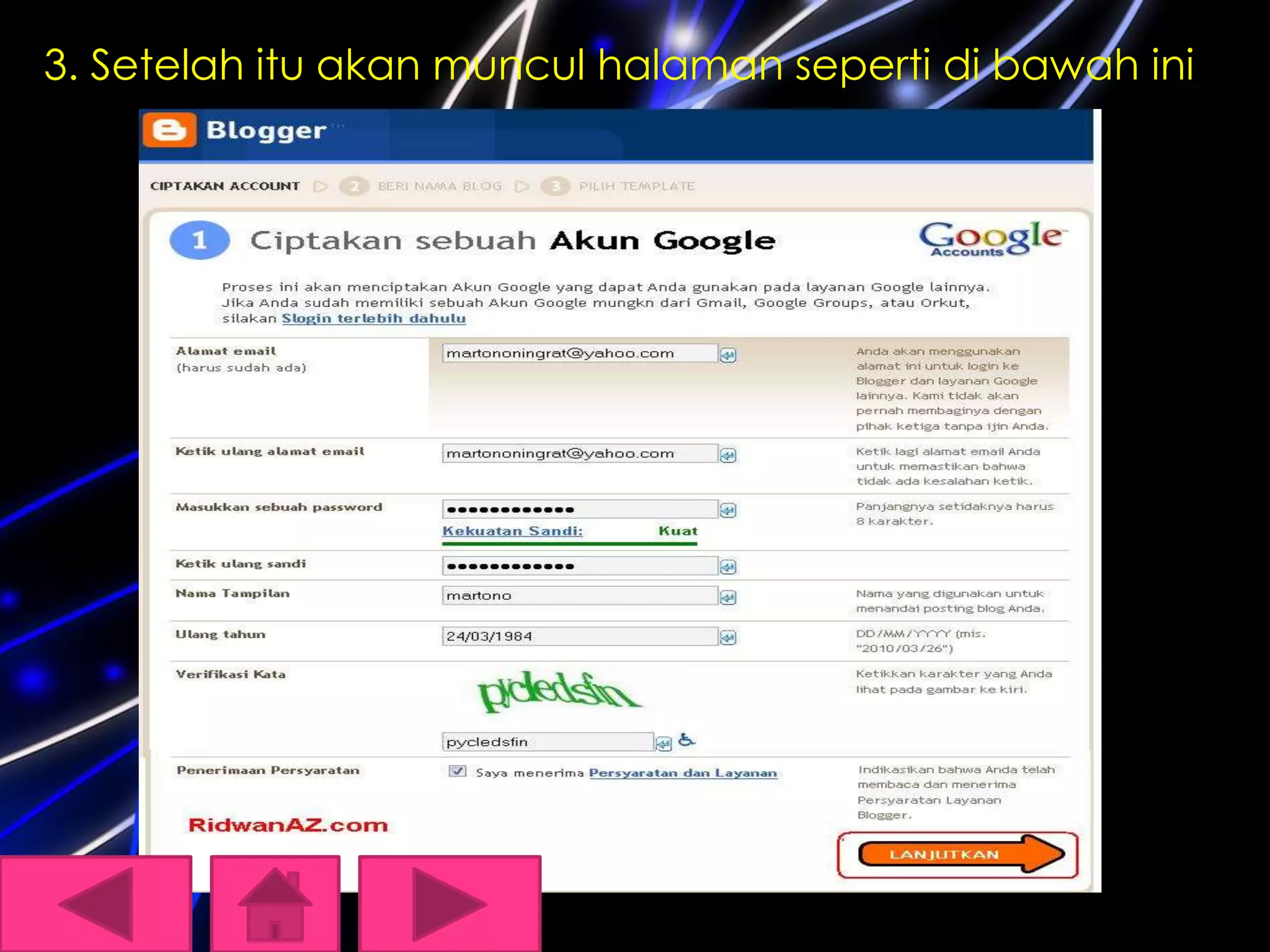pengertian bloger dan cara membuat nya | PPT