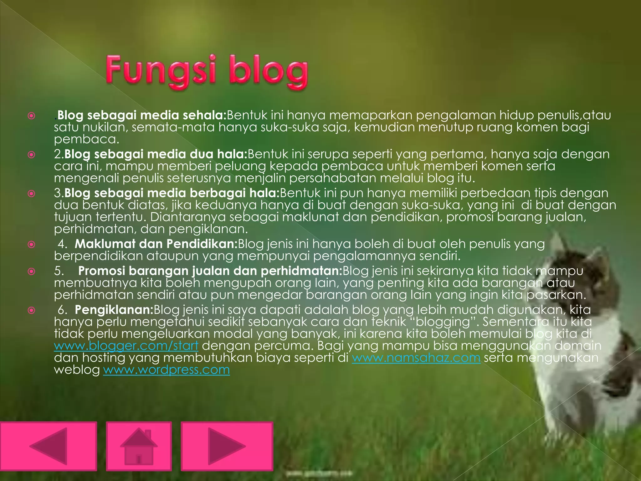 pengertian bloger dan cara membuat nya | PPT