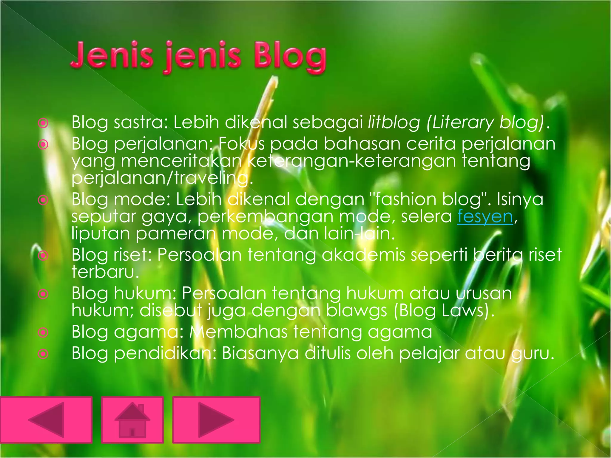 pengertian bloger dan cara membuat nya | PPT