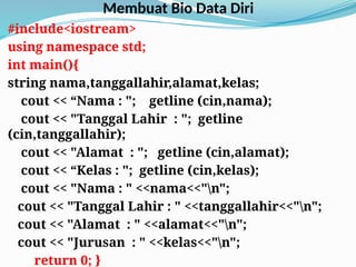 Mengenal C++ koding yang simple dan interaktif bagi siswa sma dan menarik.pptx