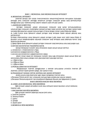 Mengenal dan menggunakan internet | DOCX