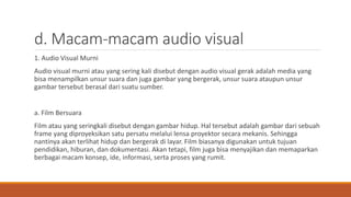 Mengenal Dasar Audio Visual broadcasting | PPTX