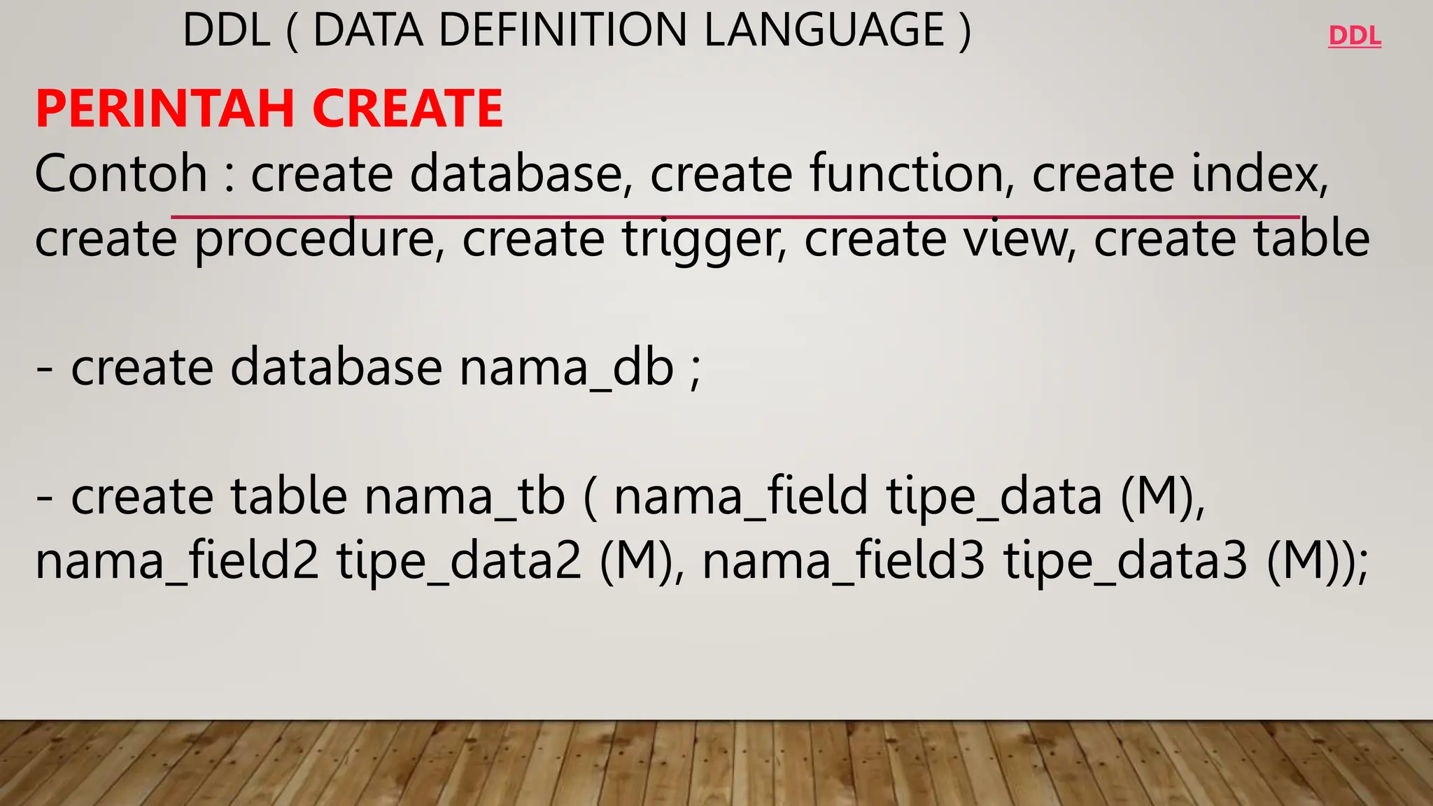 Mengenal Ddl Dml Dan Dcl Dalam Database Pptx
