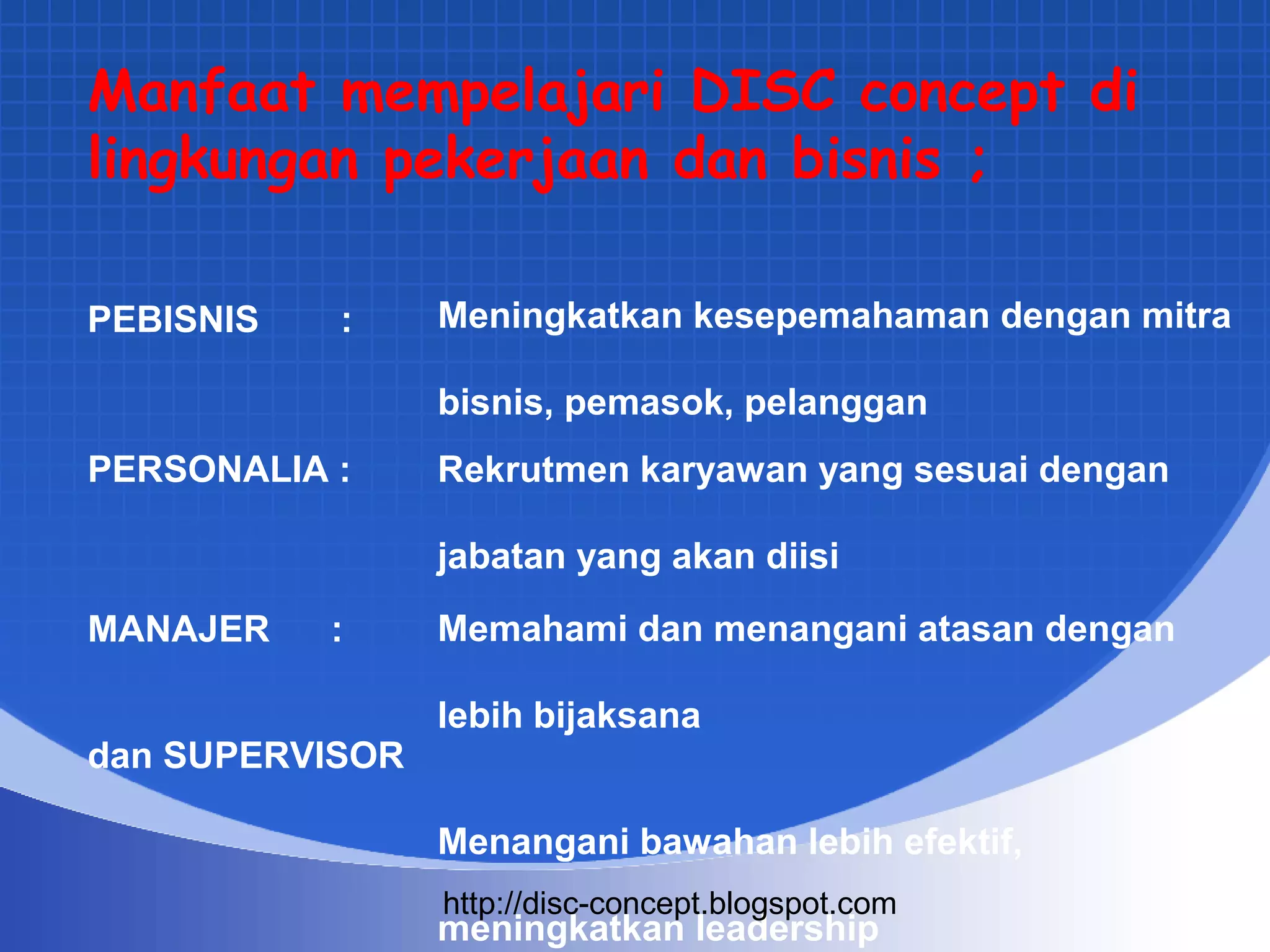 Mengenal DISC concept | PPT