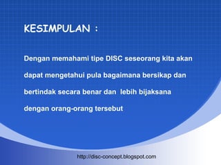 Mengenal DISC concept | PPT