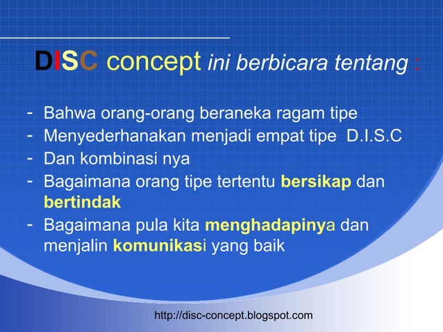 Mengenal DISC concept | PPT