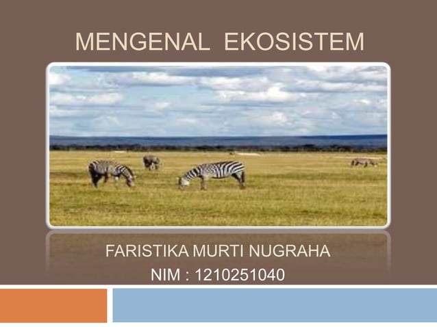 Mengenal ekosistem | PPTX