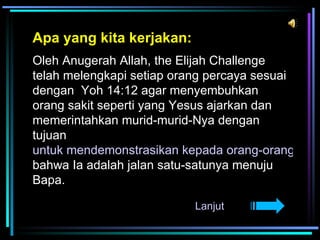 Mengenal Elijah Challenge Tantangan Elia | PPT