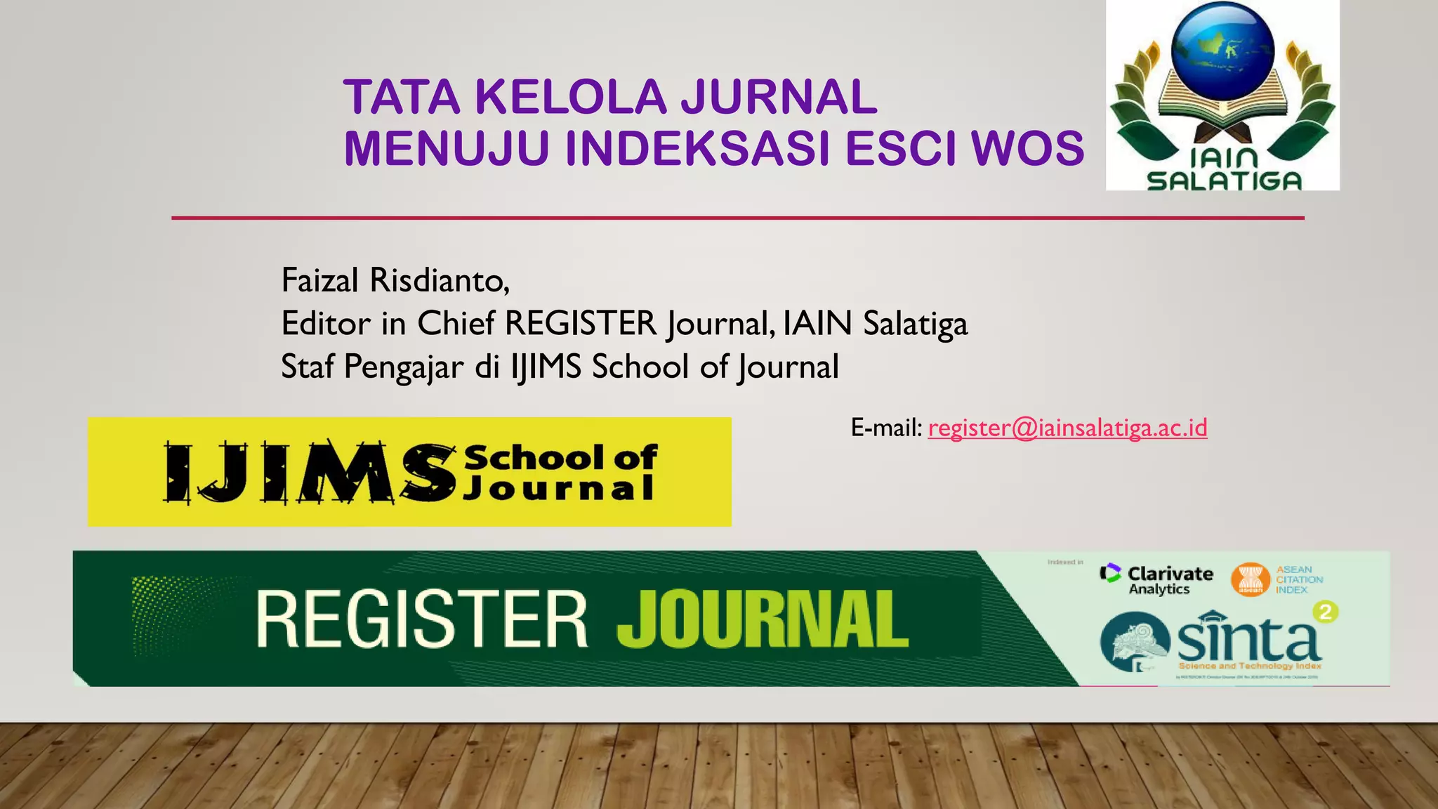 Mengoptimalkan Jurnal untuk Indeksasi ESCI WOS | PPT