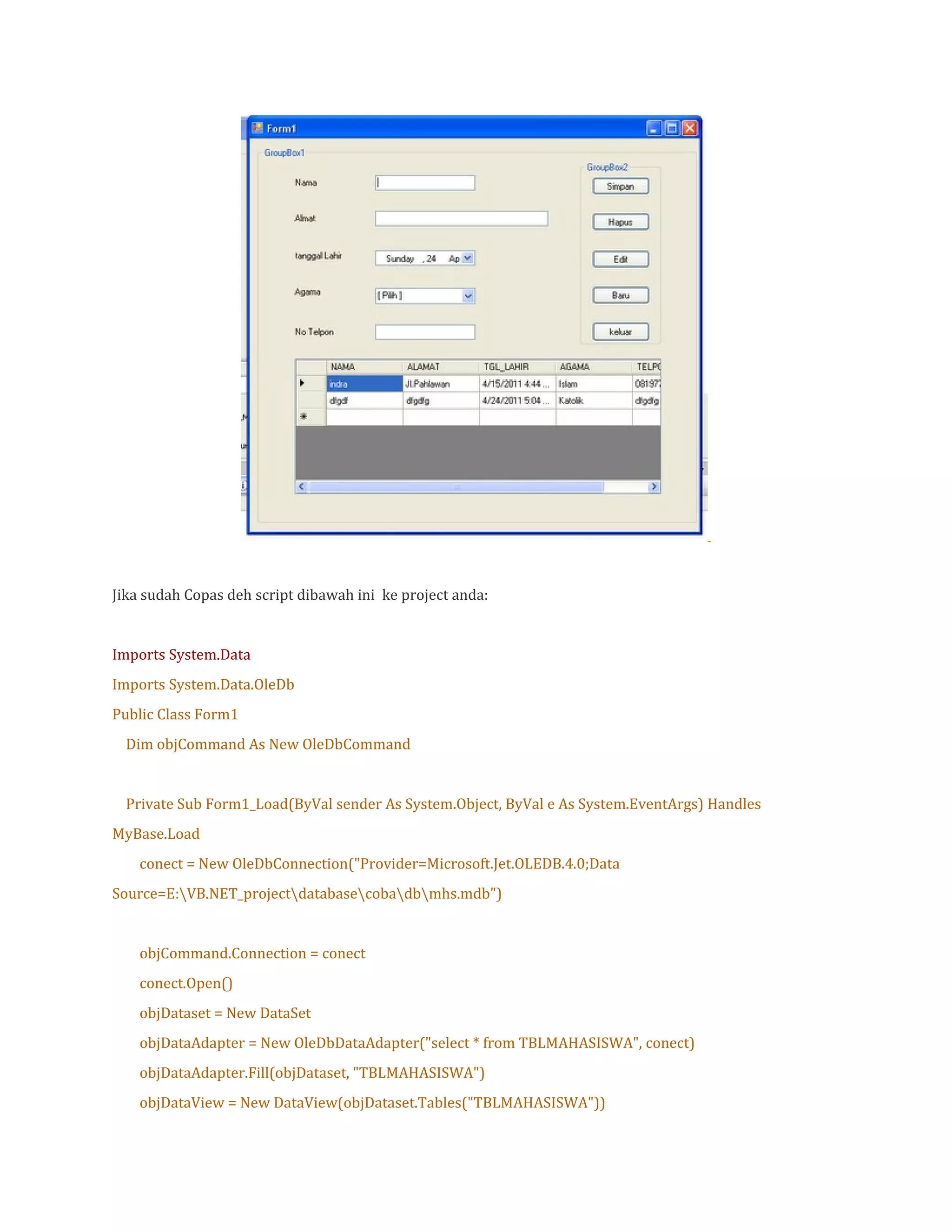 Mengenal format tanggal dalam visual basic | DOC