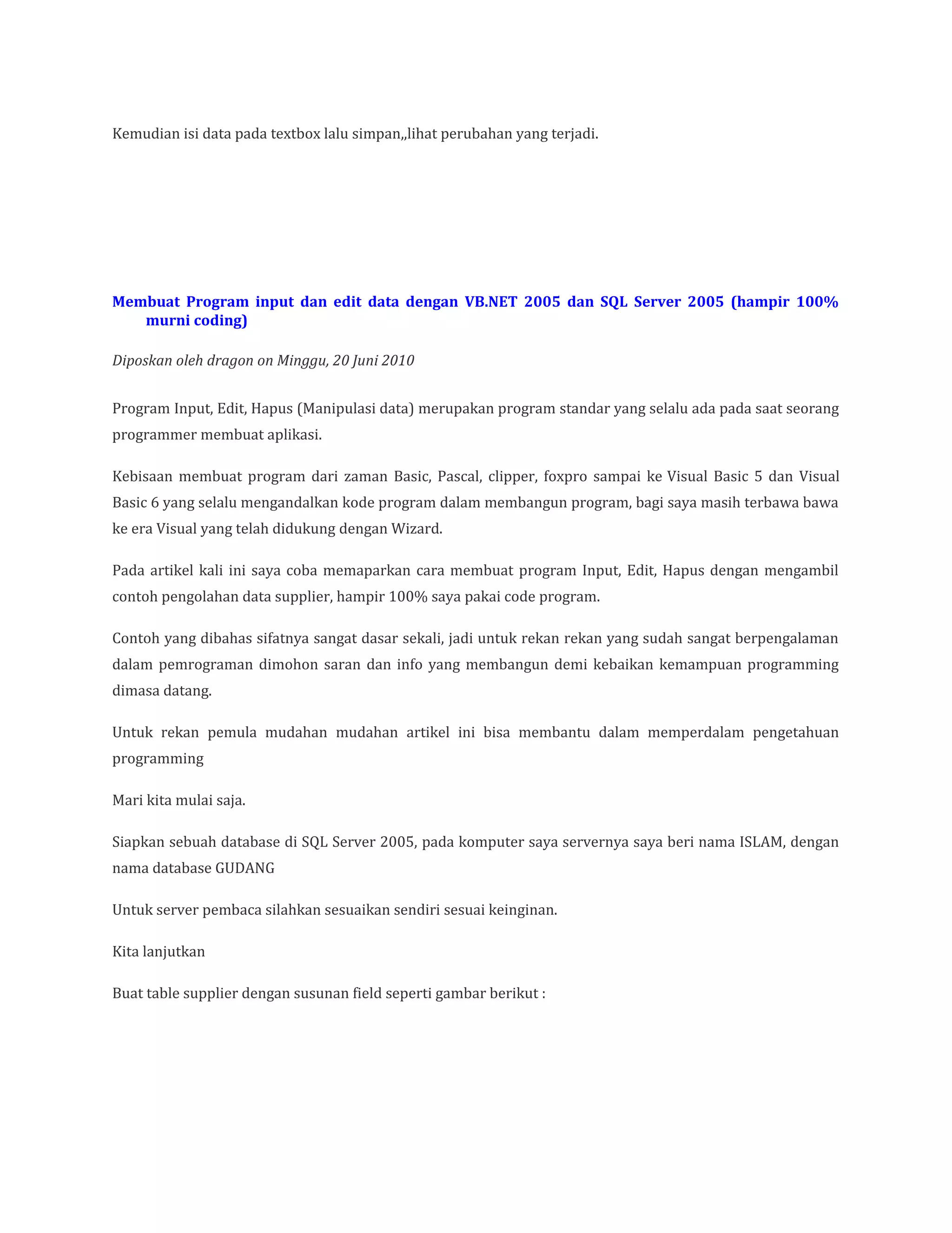 Mengenal format tanggal dalam visual basic | DOC