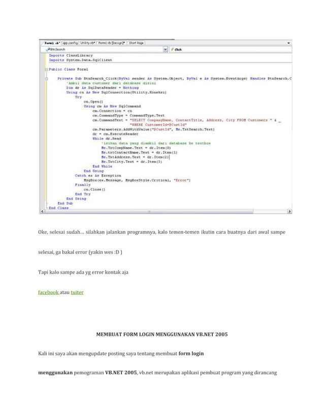 Mengenal format tanggal dalam visual basic | PDF