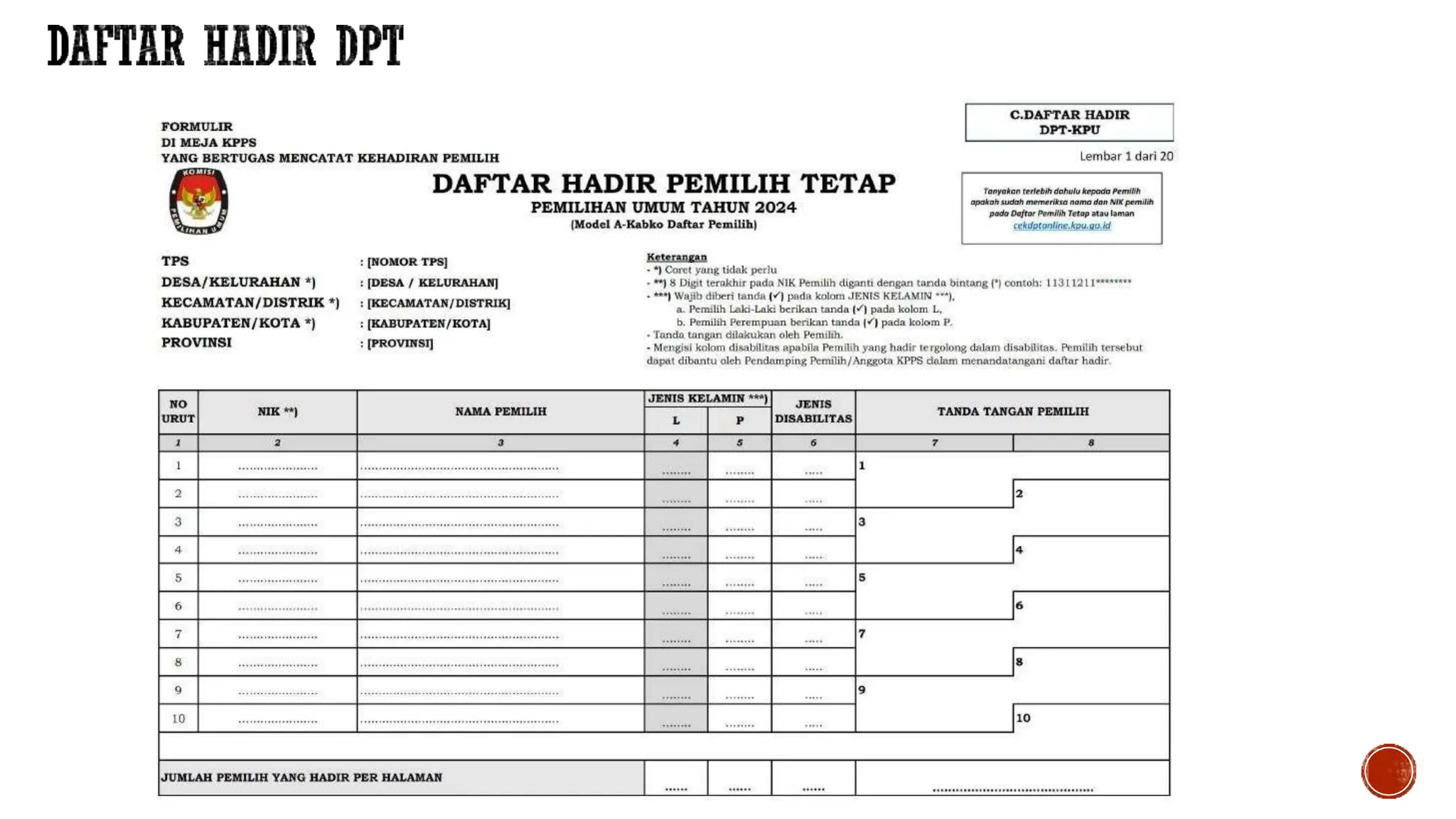 Mengenal formulir-formulir di tps dalam pemilu.pptx