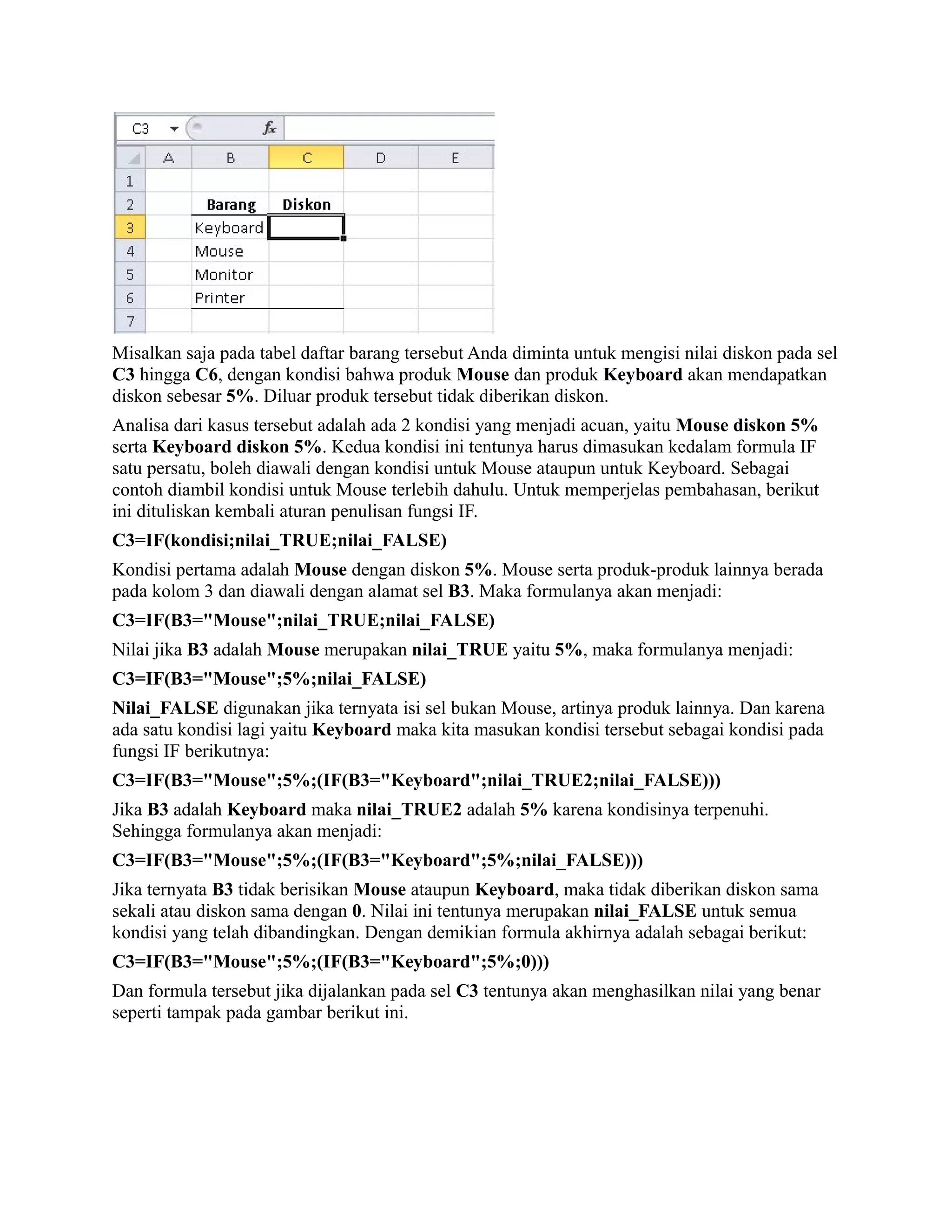 Mengenal fungsi if dan logika pada excel | RTF