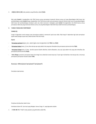 Mengenal fungsi if dan logika pada excel | RTF