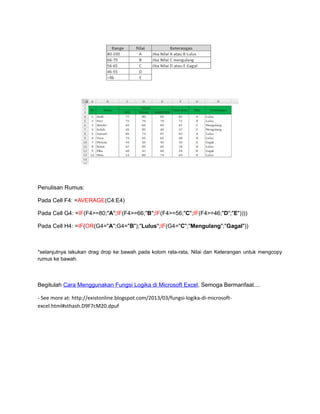 Mengenal fungsi if dan logika pada excel | RTF