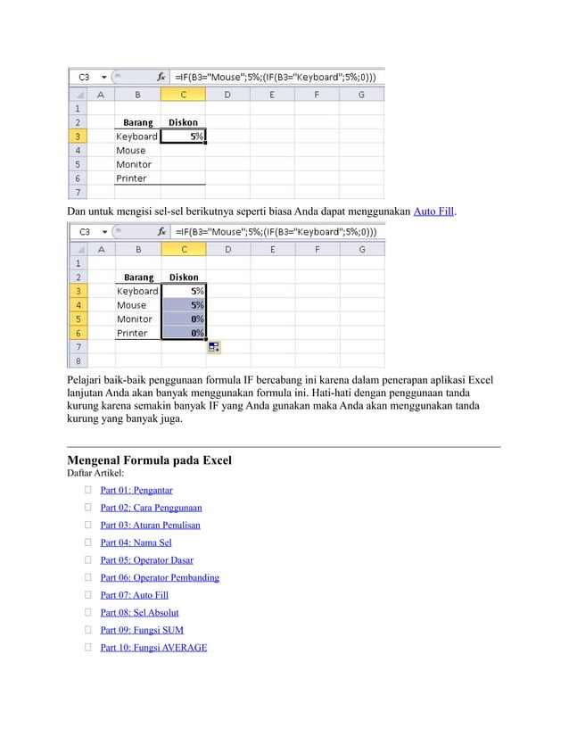 Mengenal fungsi if dan logika pada excel | RTF