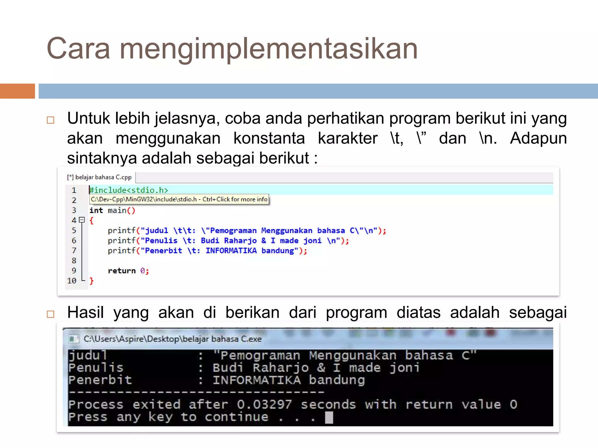 Mengenal fungsi scanf() dan printf() | PPTX